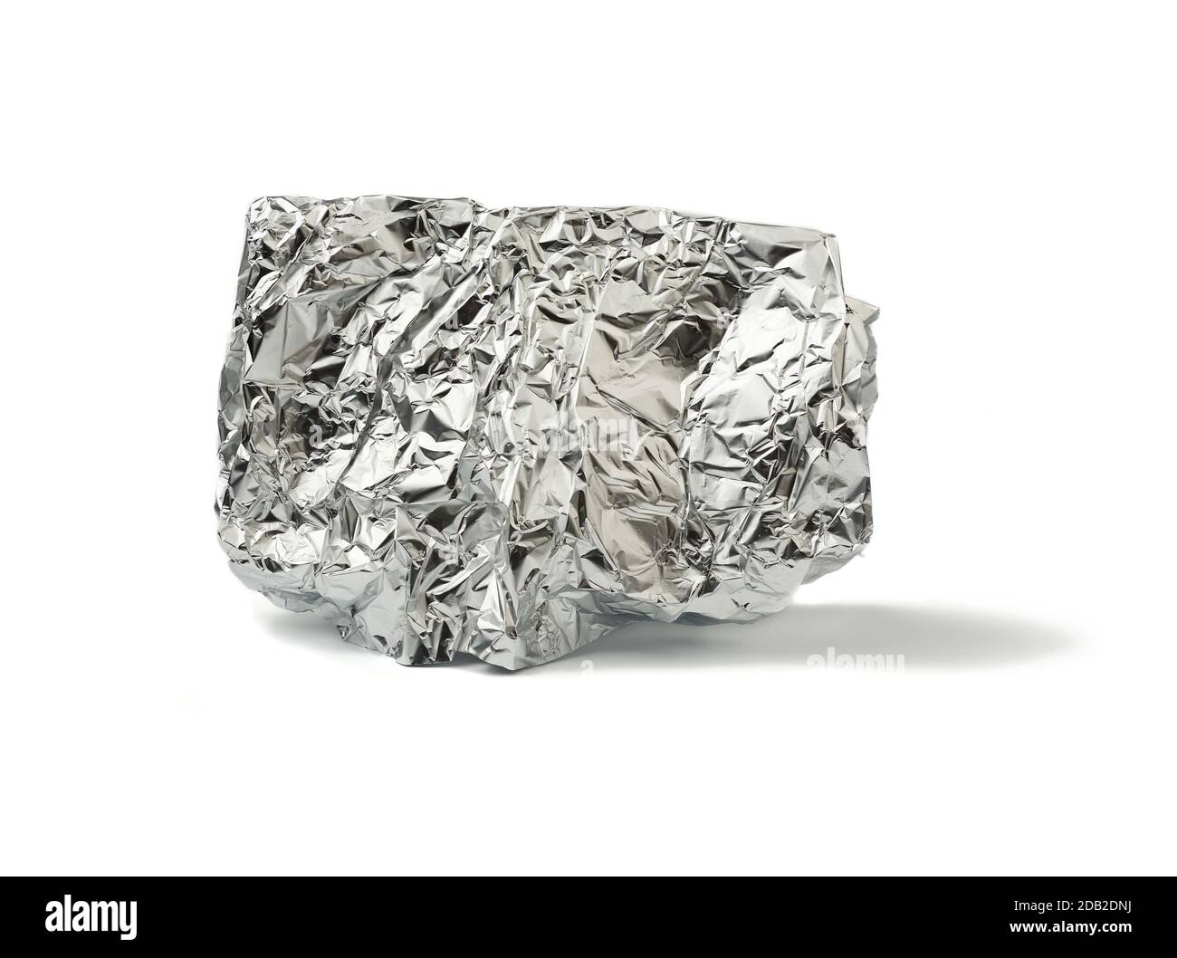 frosted crumpled piece of foil isolated on white background, packaging ...