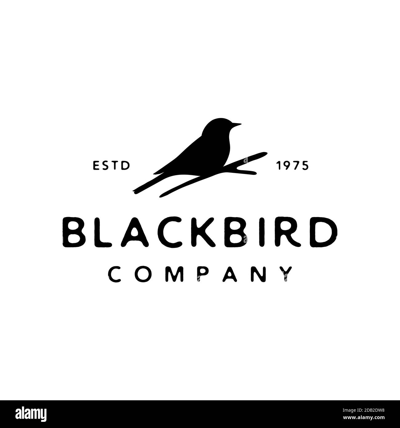 Vintage retro bird silhouette logo design vector Stock Vector Image ...