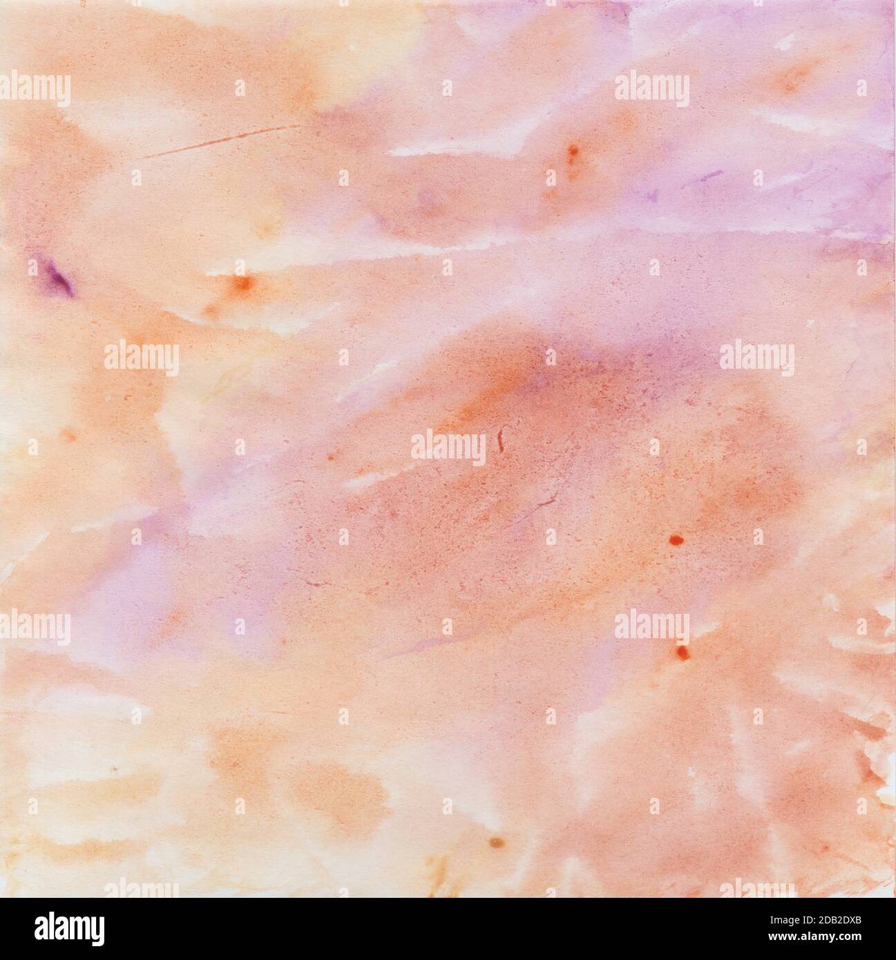 Colorful watercolor wash background with blots and stripes in purple ...