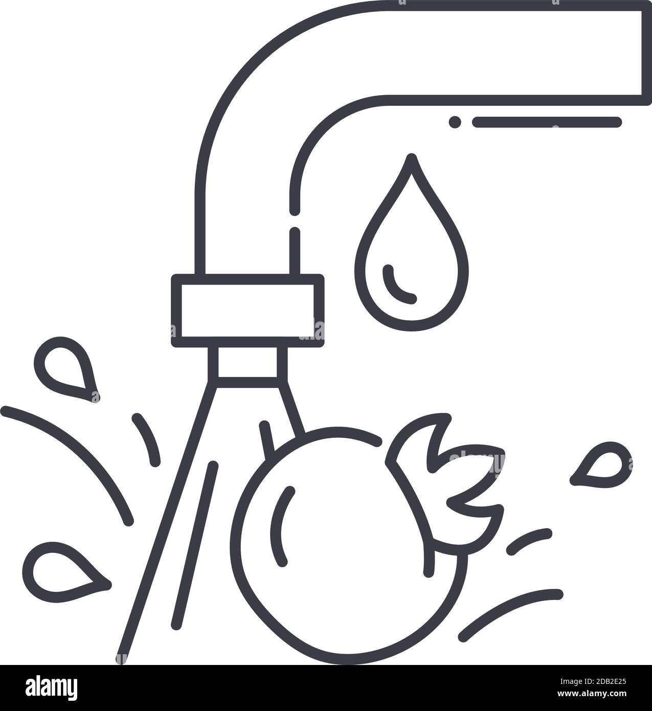 Clean products icon, linear isolated illustration, thin line vector ...