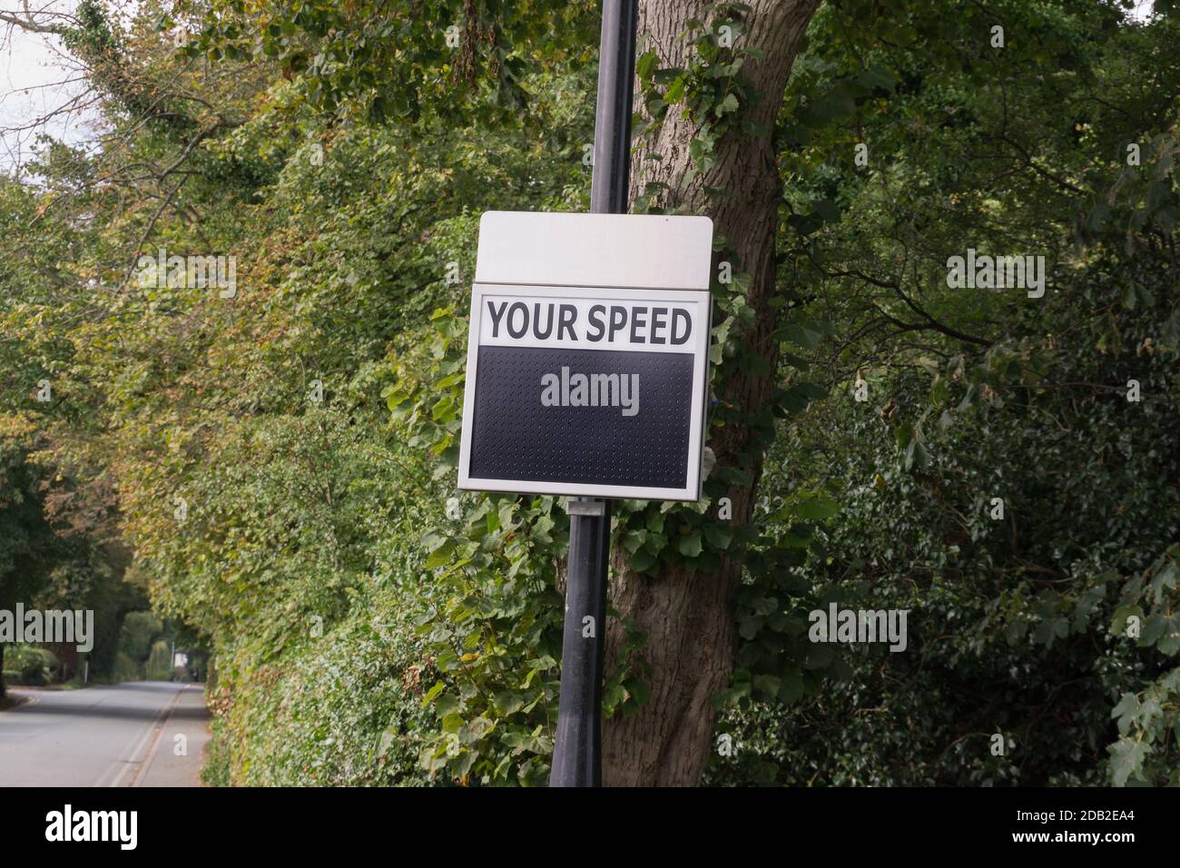 Vehicle activated or radar sign to display to oncoming drivers their ...