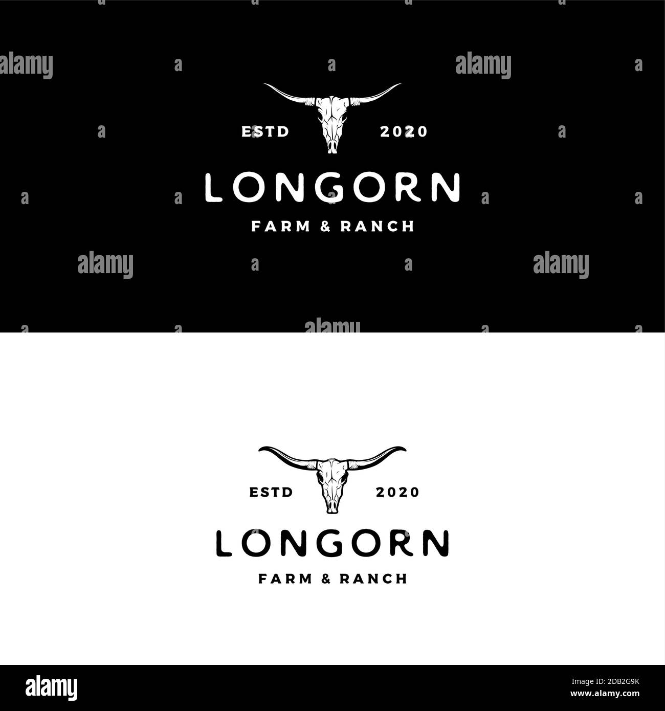 Texas Longhorn logo, Country Western Bull Cattle Vintage Retro Logo ...