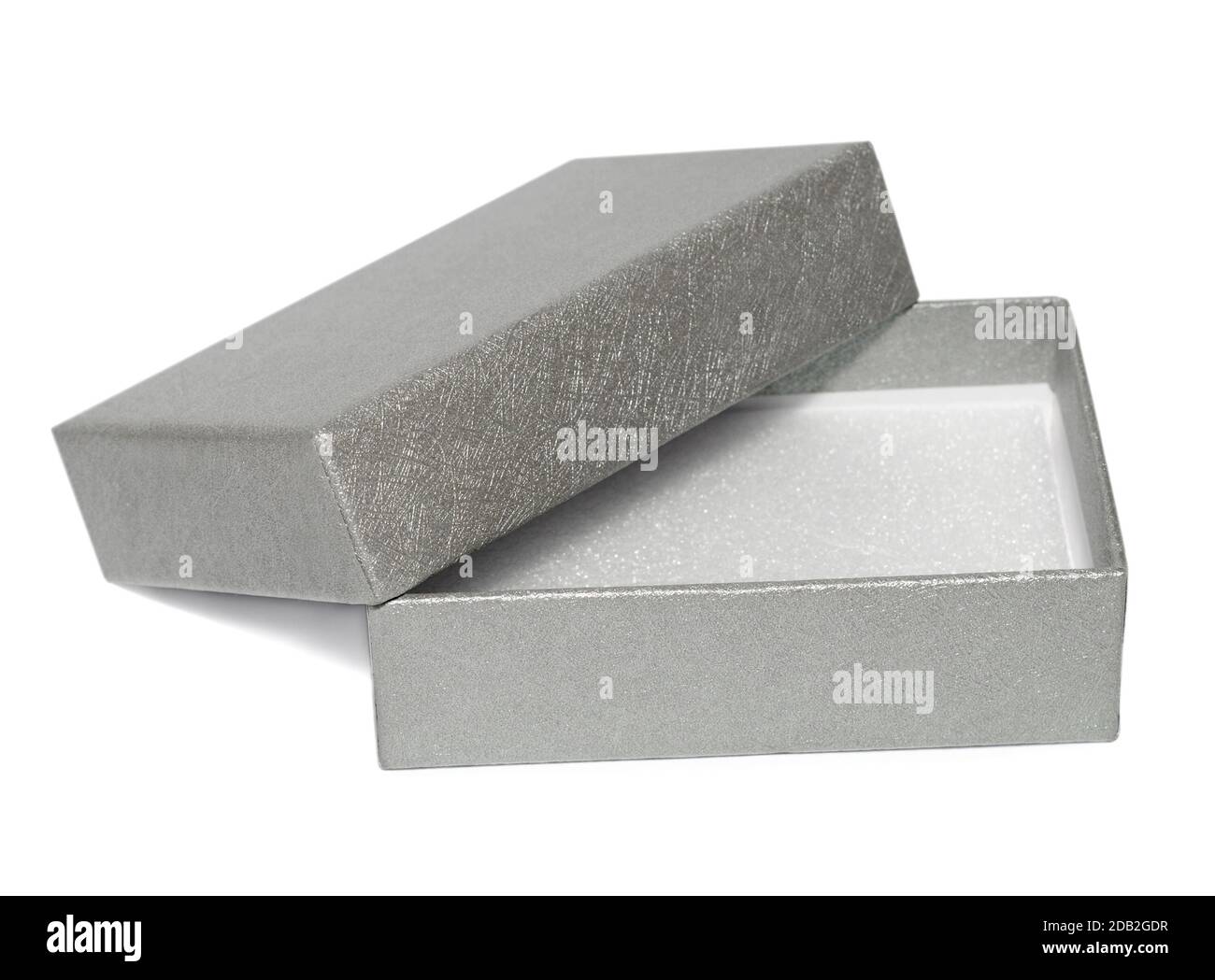 box opened isolated on white background Stock Photo - Alamy