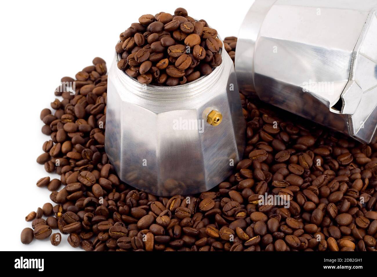 espresso coffee bean set coffee-maker isolated on white background ...