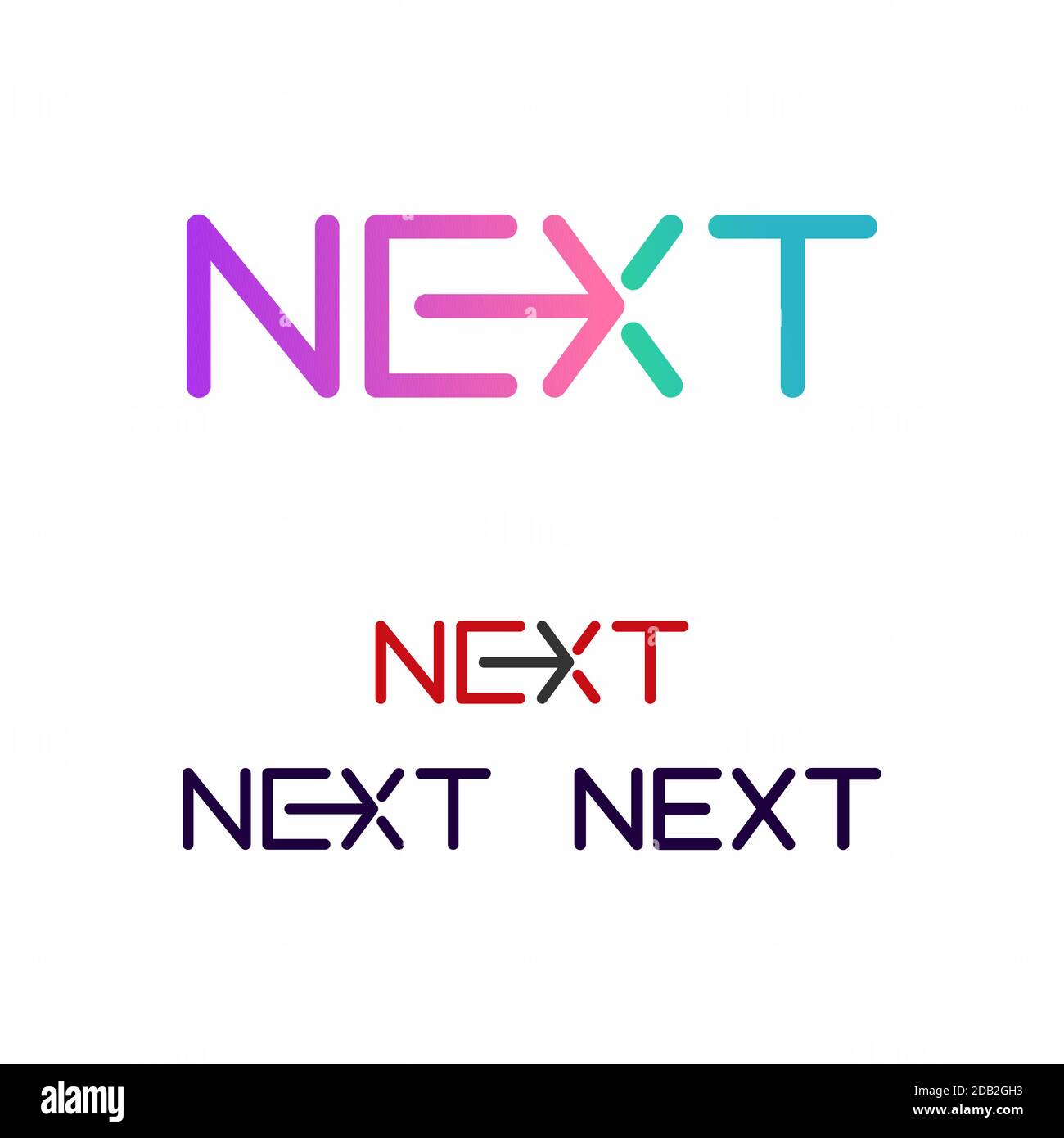 Next word with arrow Letter Logo design Template Stock Vector Image ...