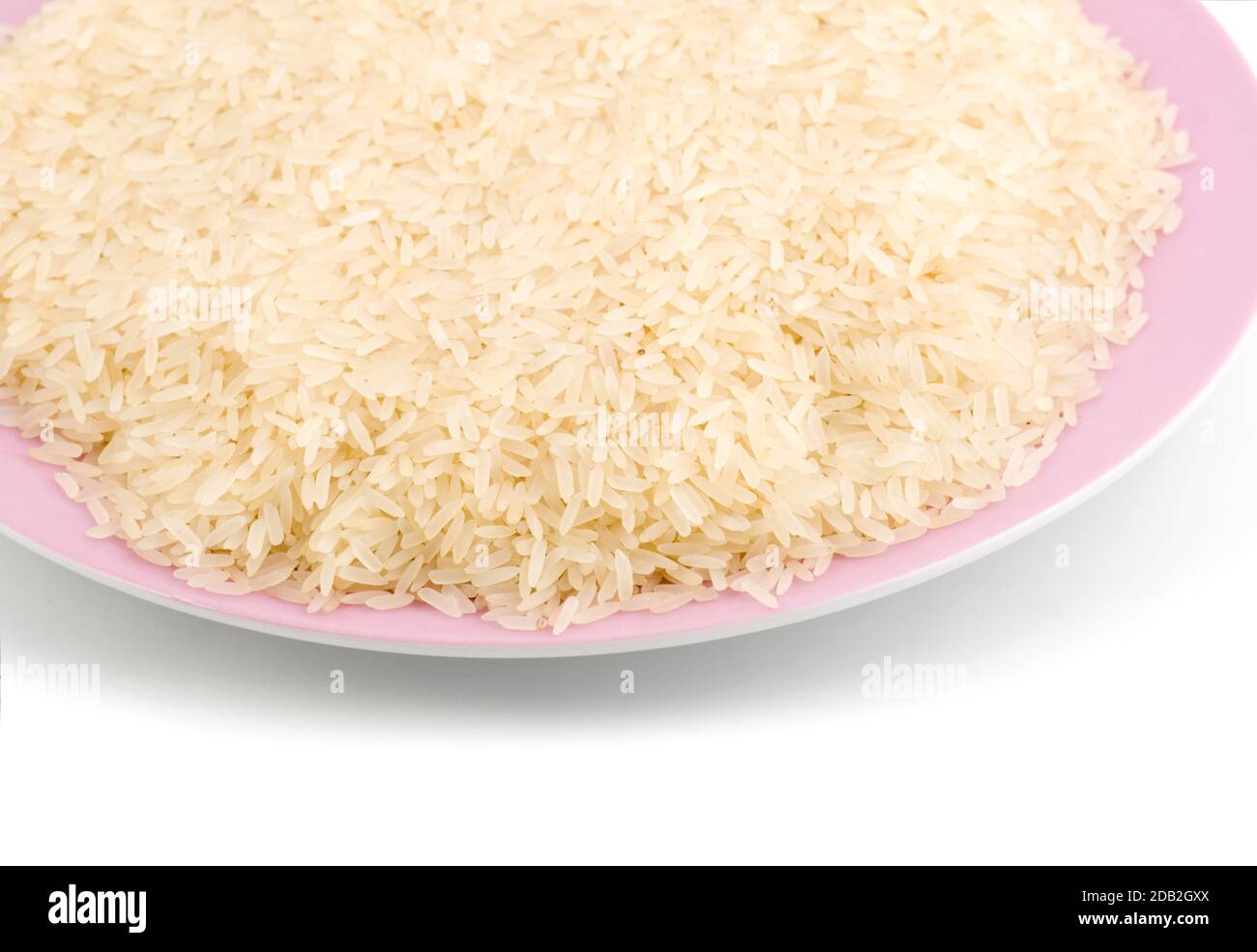 rice chinese on plate isolated on white background Stock Photo - Alamy