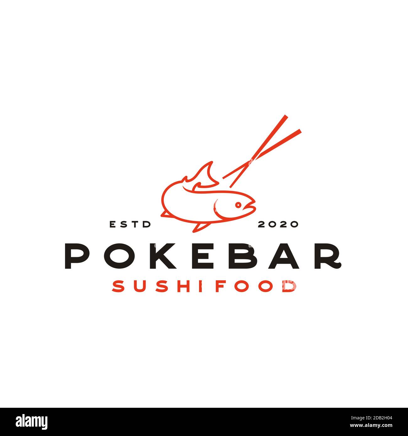 Salmon Poke Bar Logo design inspiration vector Stock Vector Image & Art ...