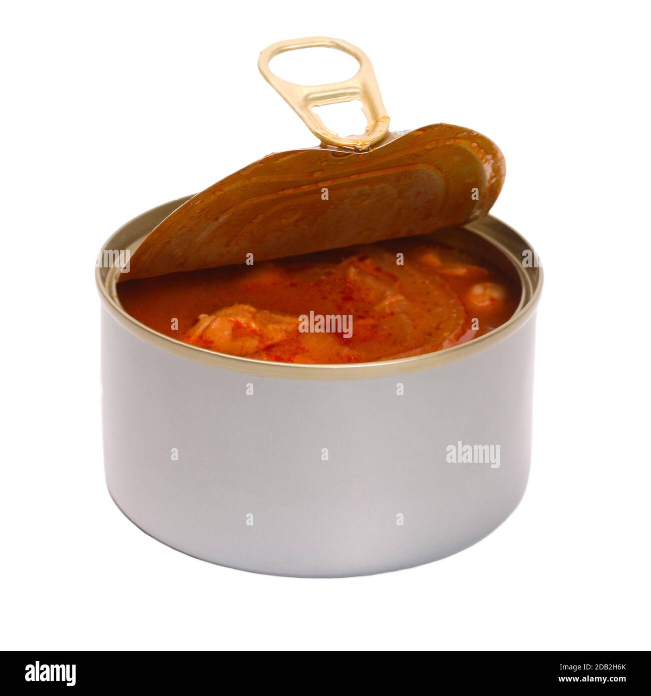 Open can of tuna isolated on white background Stock Photo - Alamy