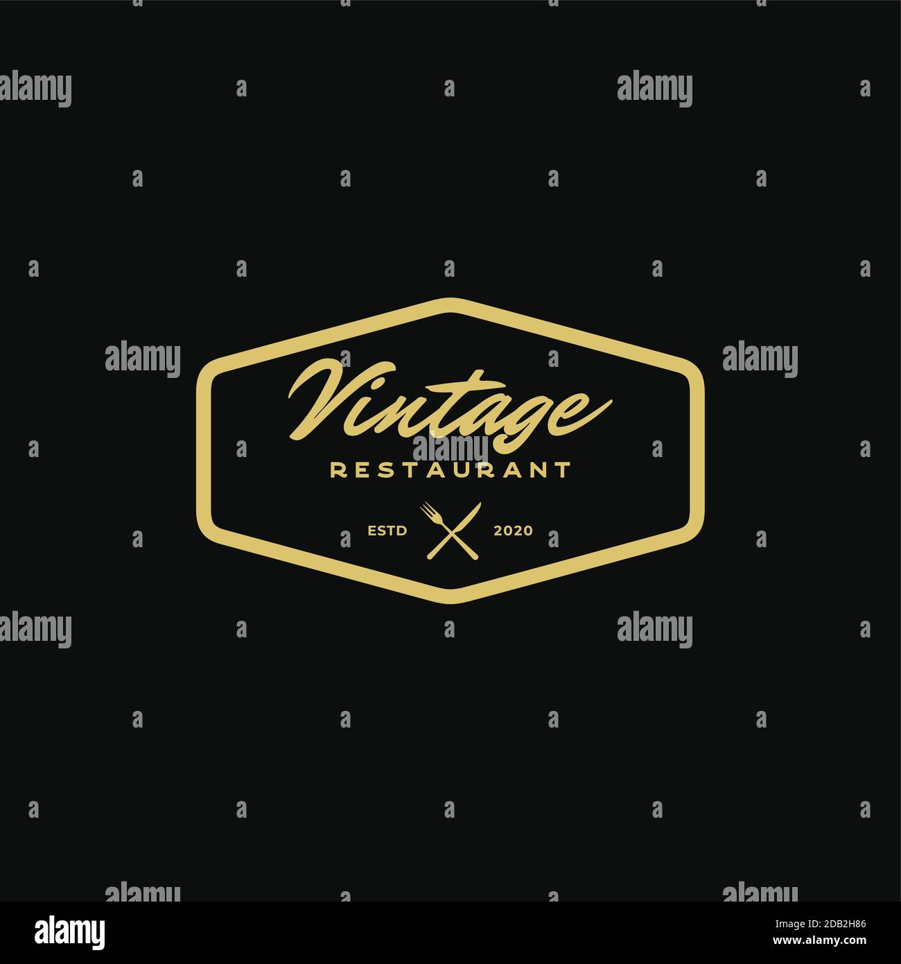 Vintage Retro Restaurant Bar Bistro Logo design vector Stock Vector ...