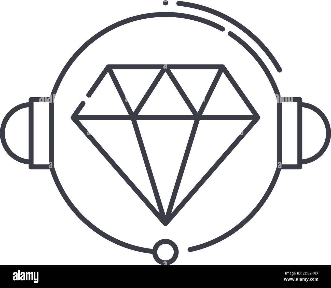 Premium service icon, linear isolated illustration, thin line vector ...