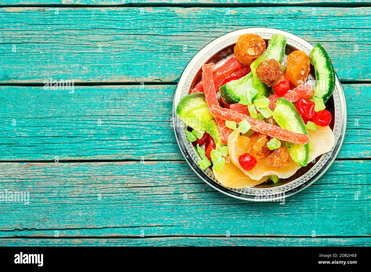 Healthy food,mix dried fruits.Healthy assorted dried fruit on a plate ...