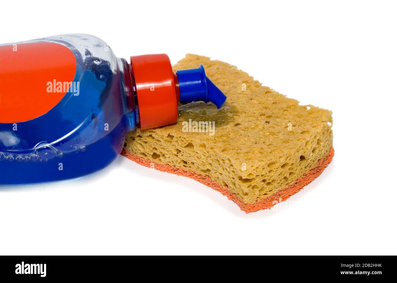 Washing set bottle drop sponge isolated over white background Stock ...