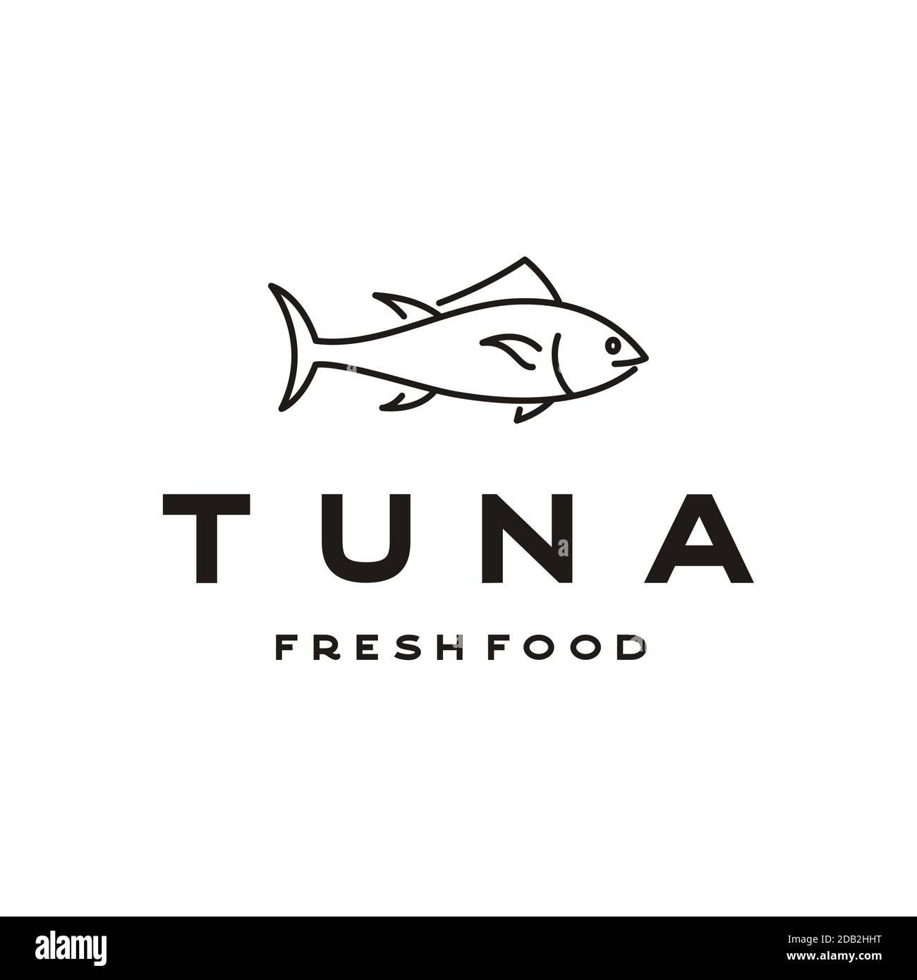 Line art tuna fish logo design vector Stock Vector Image & Art - Alamy