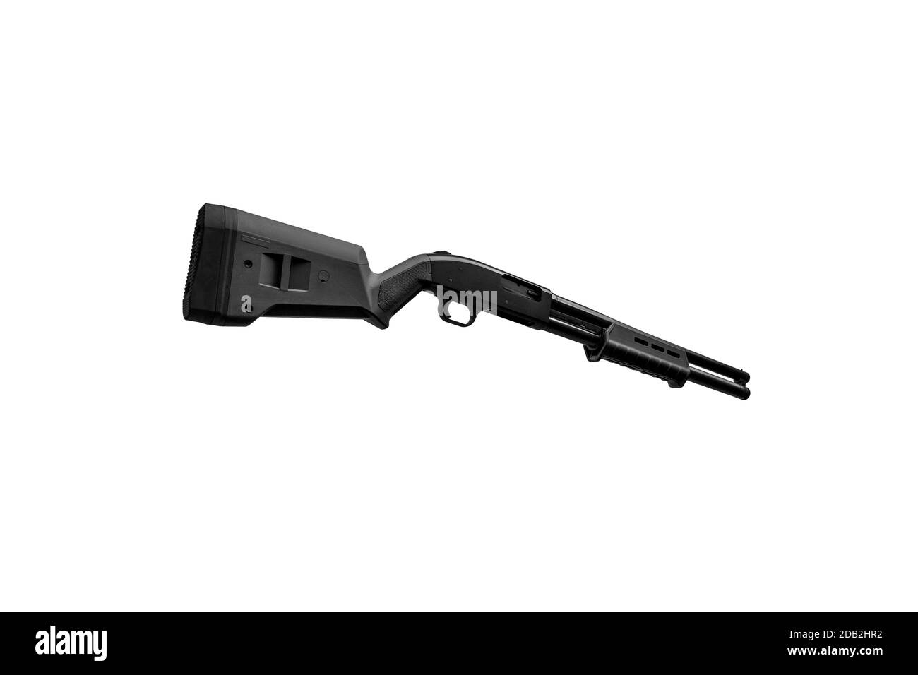 modern black shotgun isolated on white background Stock Photo - Alamy
