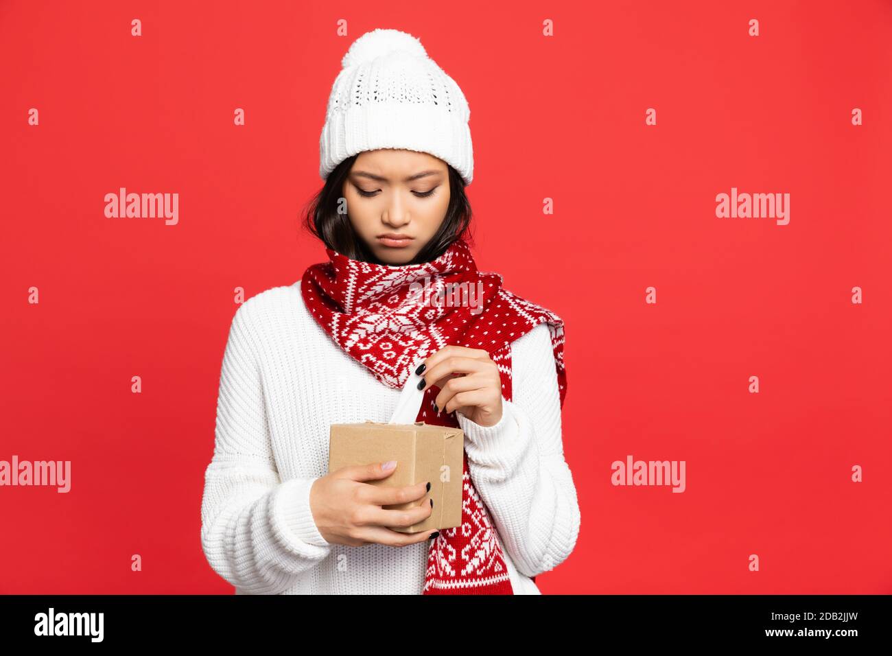 Sad Woman In Hat And Scarf High Resolution Stock Photography and Images ...