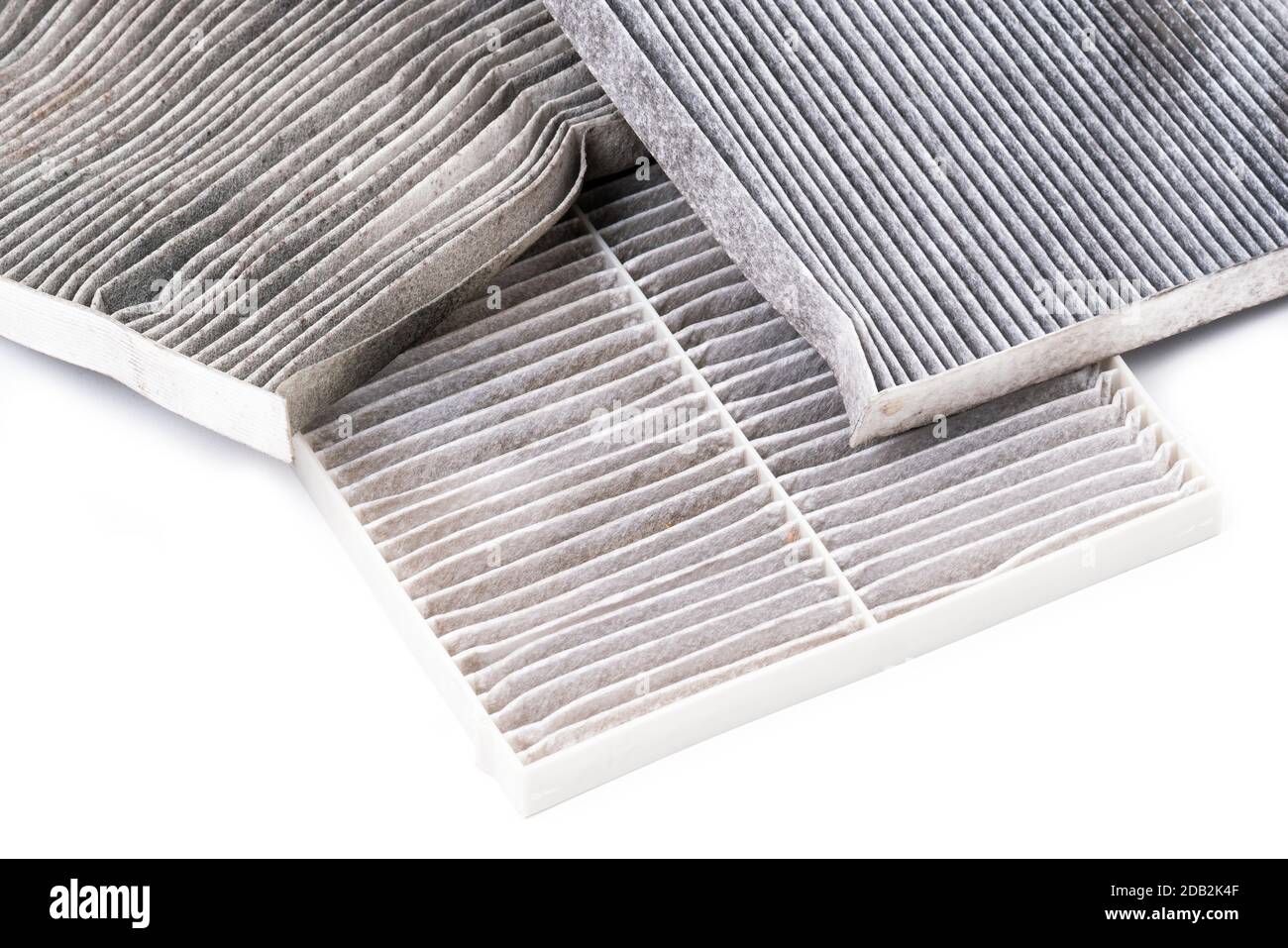 dirty car air conditioning filter isolated on white background Stock ...