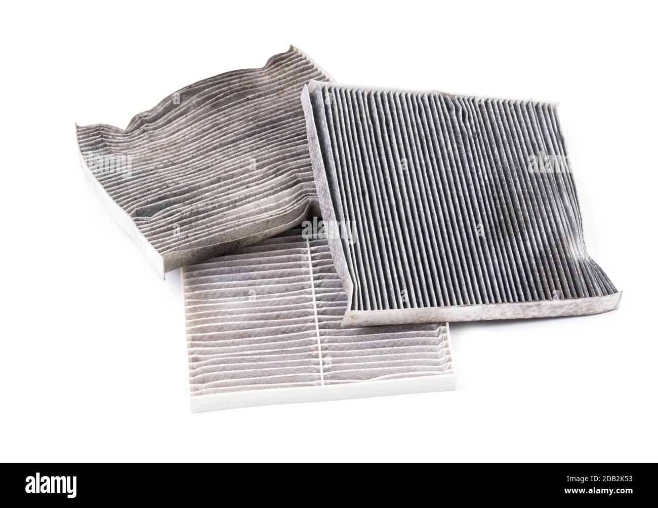 dirty car air conditioning filter isolated on white background Stock ...