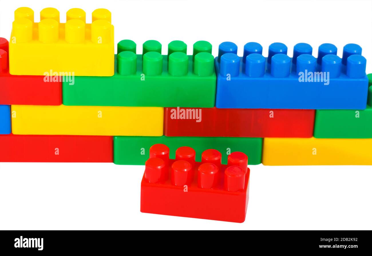 building blocks isolated on white background Stock Photo - Alamy