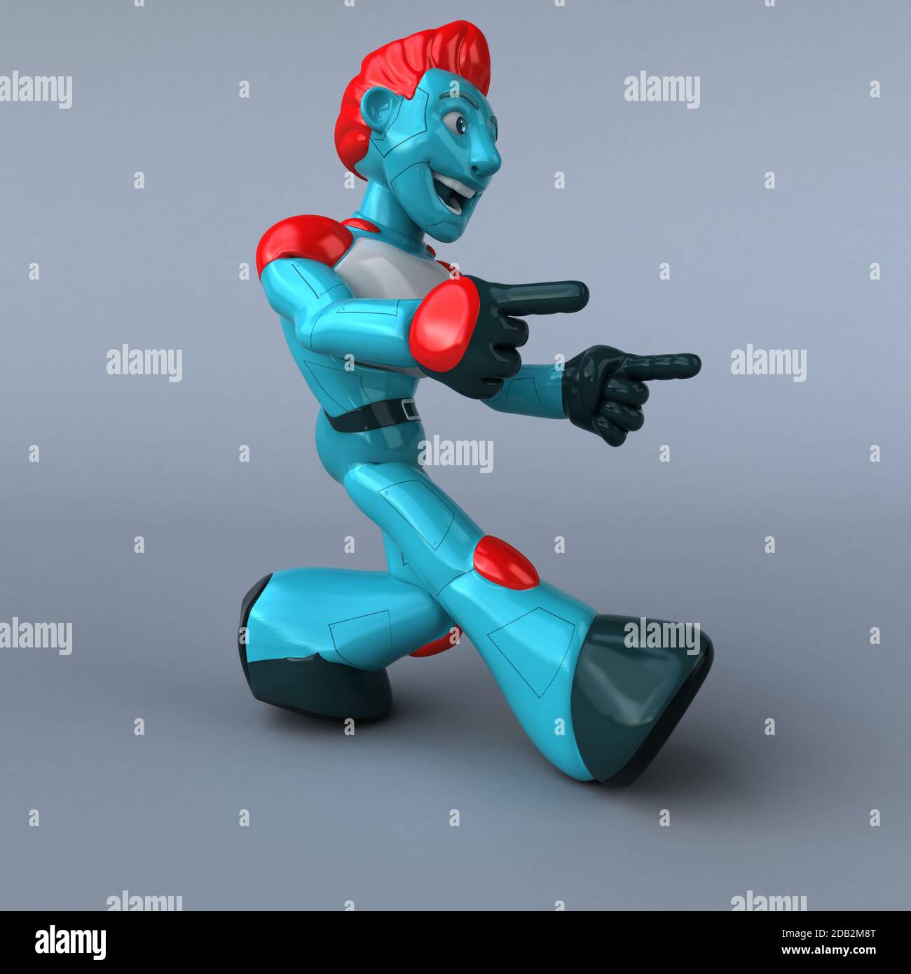 Red robot - 3D Illustration Stock Photo - Alamy