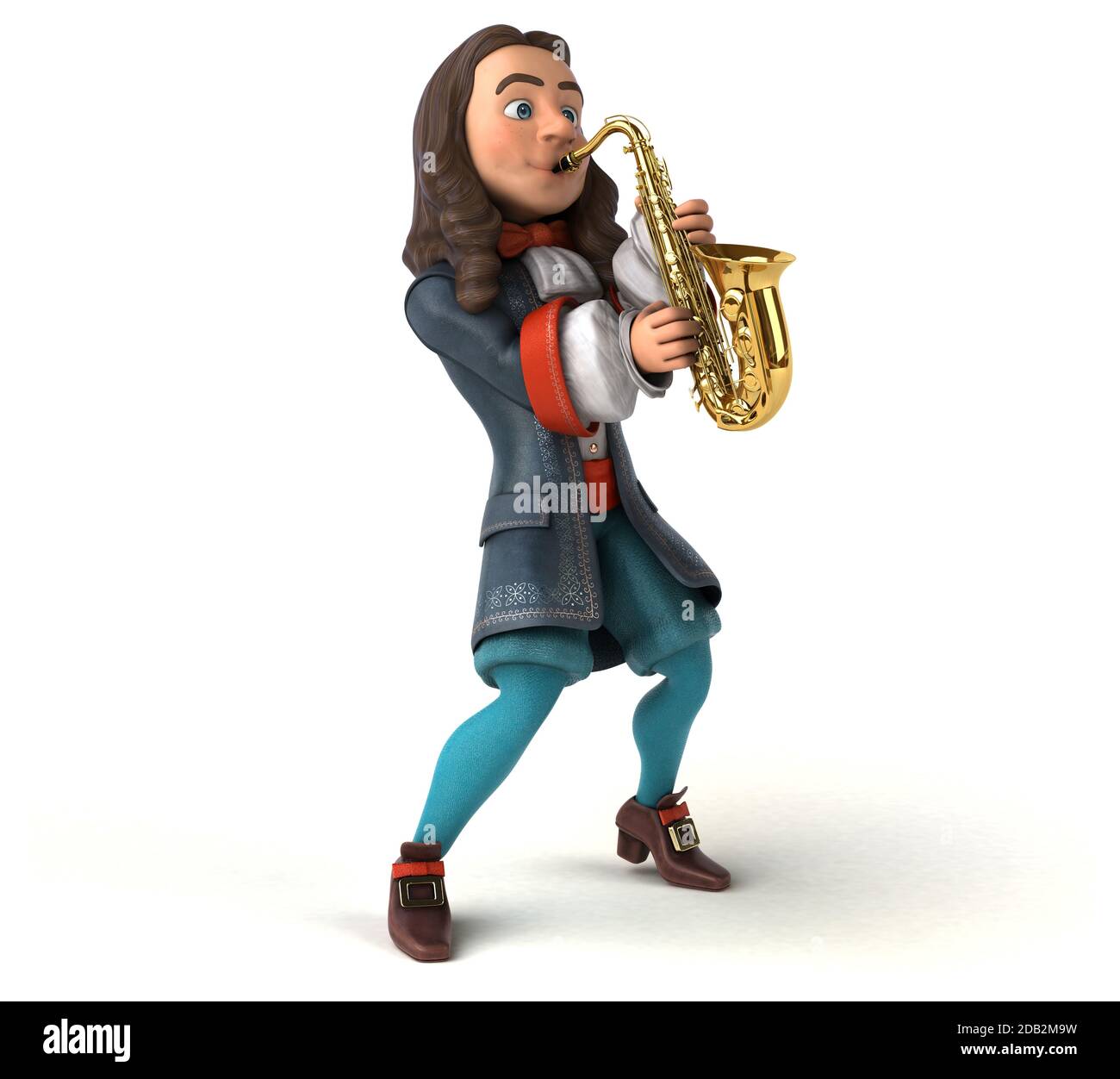 3D Illustration of a cartoon man in historical baroque costume Stock ...