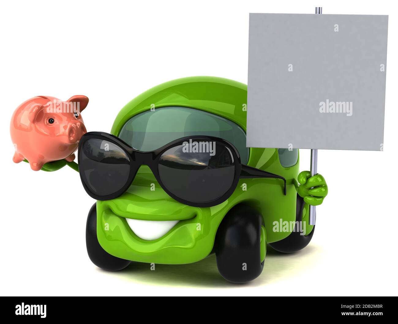 Fun car - 3D Illustration Stock Photo - Alamy
