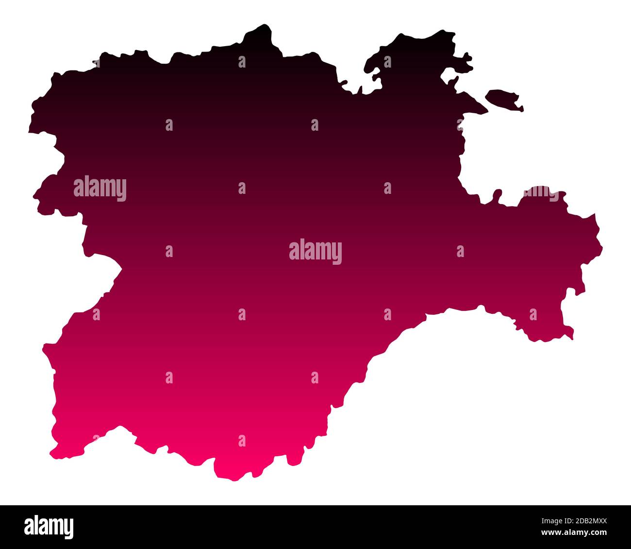 Map of Castile and Leon Stock Photo - Alamy