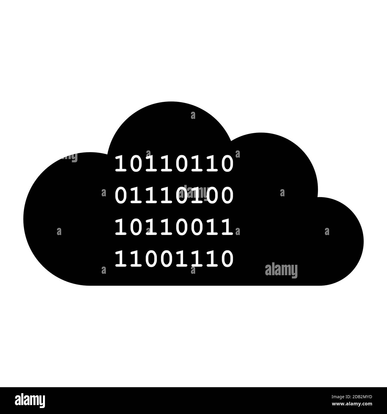 Binary code and cloud Stock Photo - Alamy