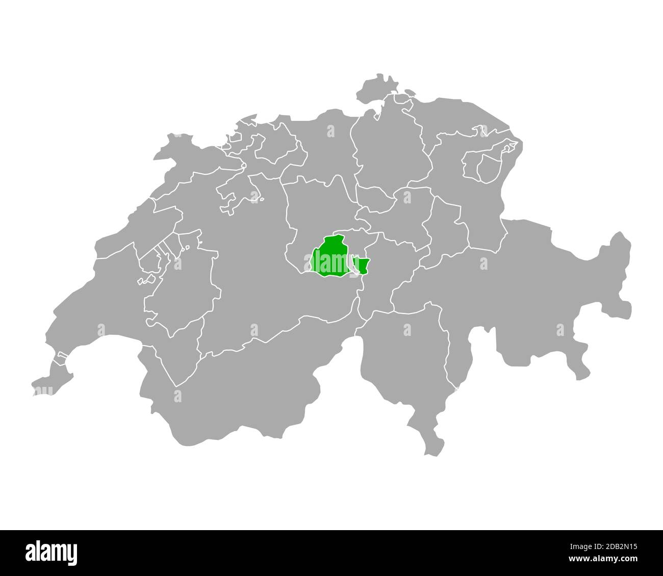 Map of Obwalden in Switzerland Stock Photo - Alamy