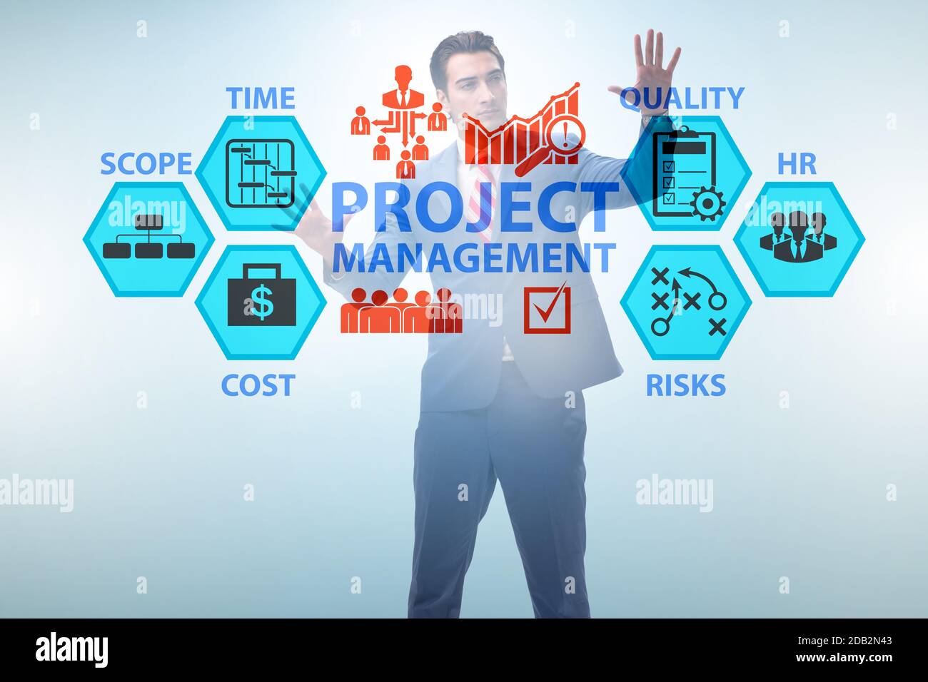 Concept of project management with the business people Stock Photo - Alamy