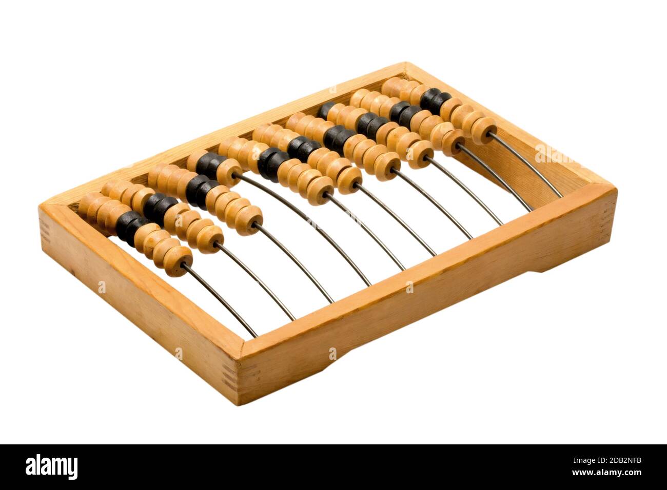 wooden abacus isolated over white background Stock Photo - Alamy