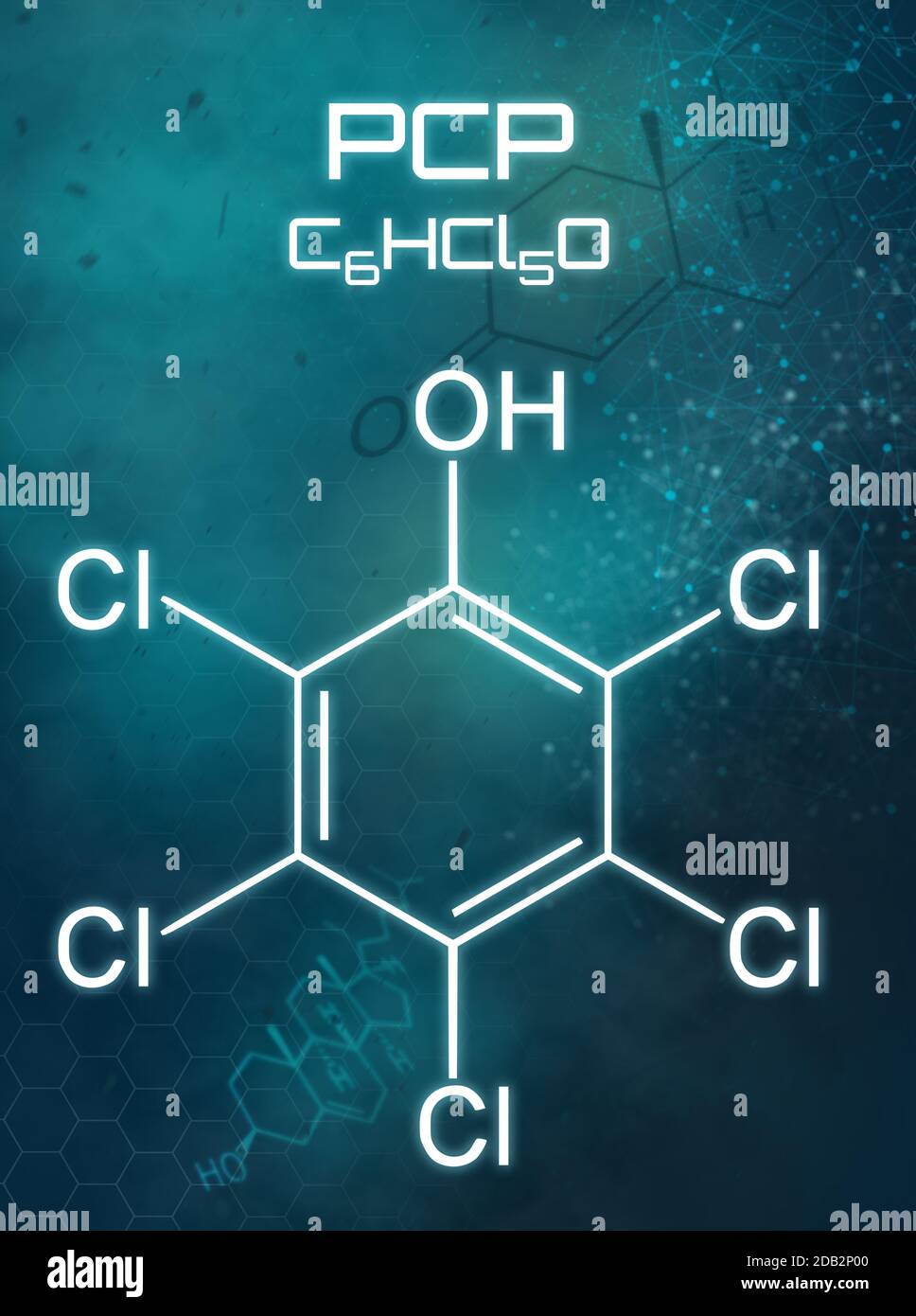 Chemical formula of PCP on a futuristic background Stock Photo - Alamy