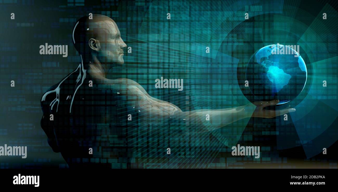 Global Solutions Technology Concept Abstract as Art Stock Photo - Alamy
