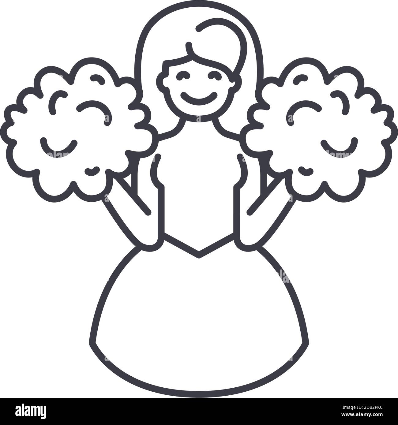 Cheer concept icon, linear isolated illustration, thin line vector, web ...