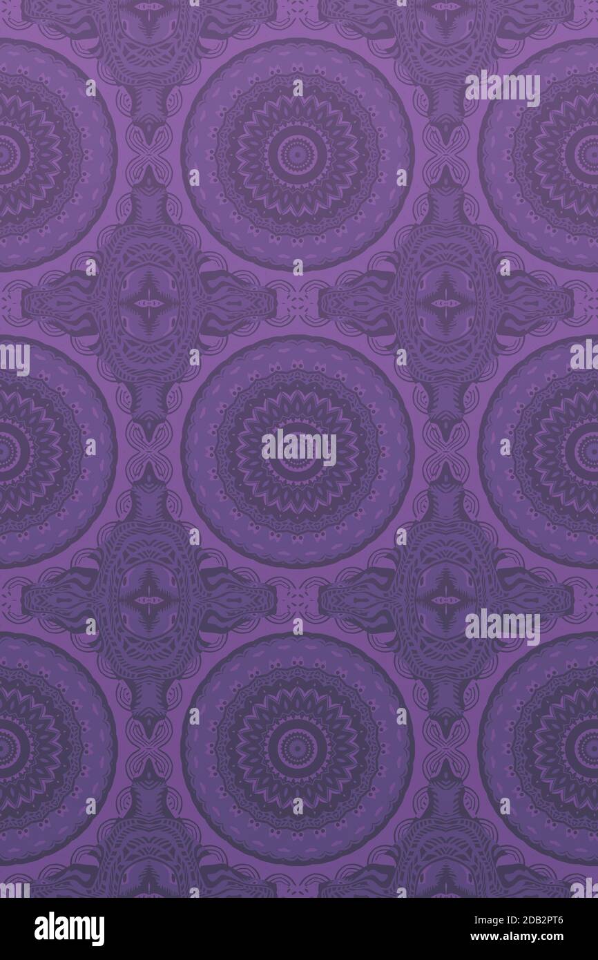 detailed mandala pattern in a matte purple color, perfect for textile ...
