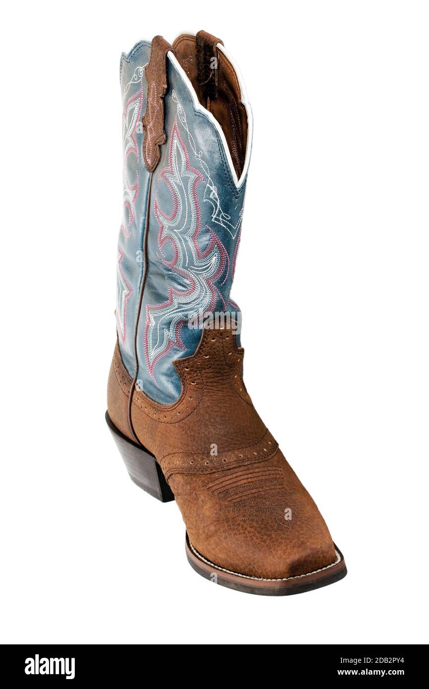 Cowboy boots isolated on white background Stock Photo - Alamy