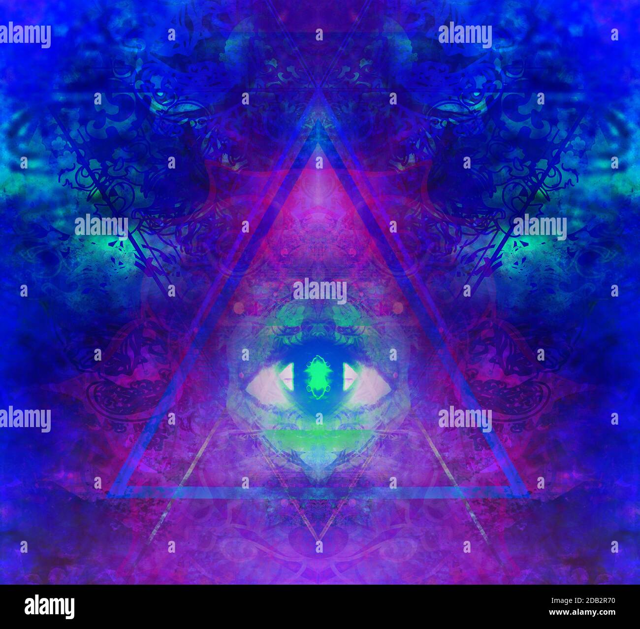 Illustration of a third eye mystical sign Stock Photo - Alamy