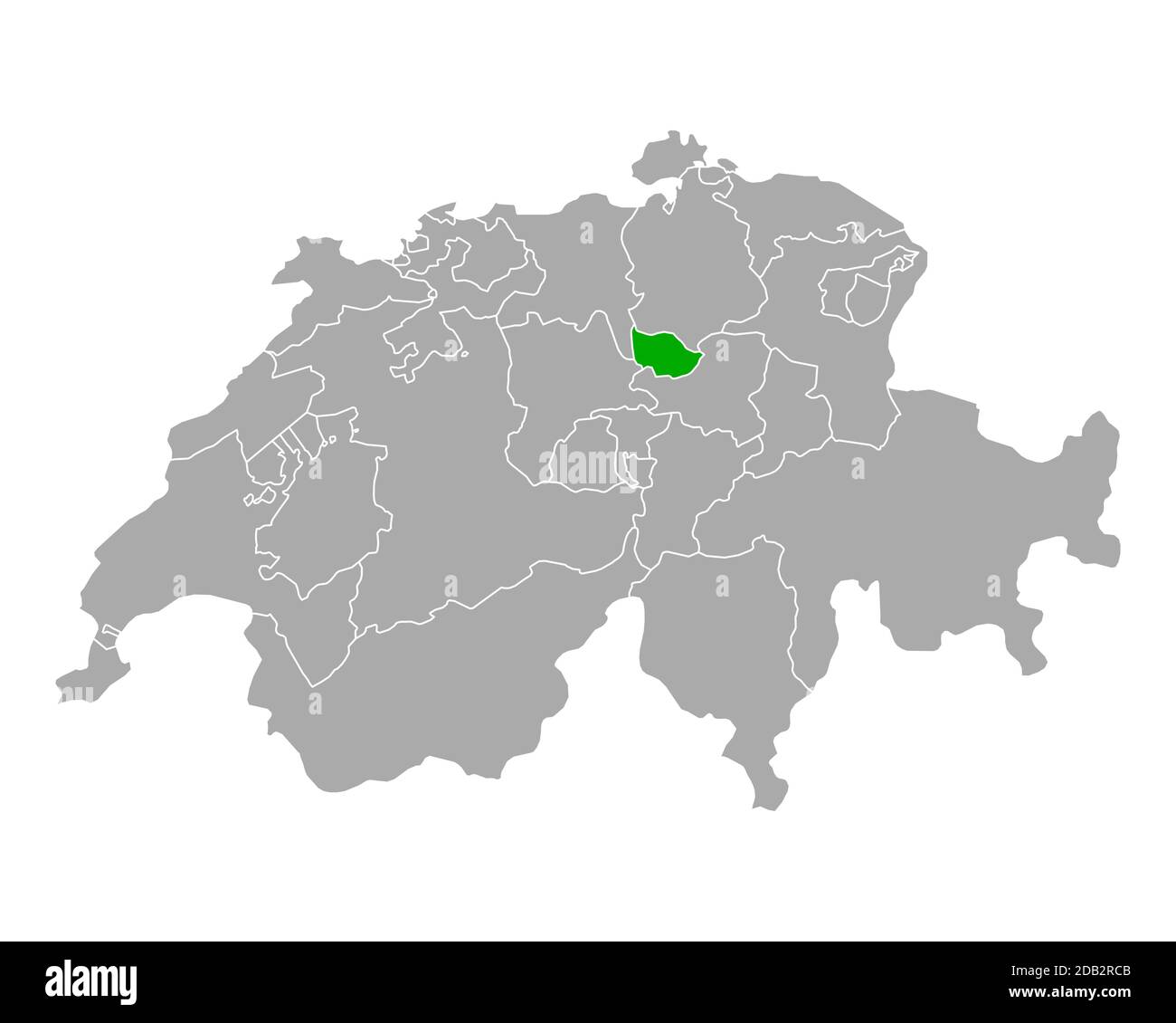 Map of Zug in Switzerland Stock Photo - Alamy