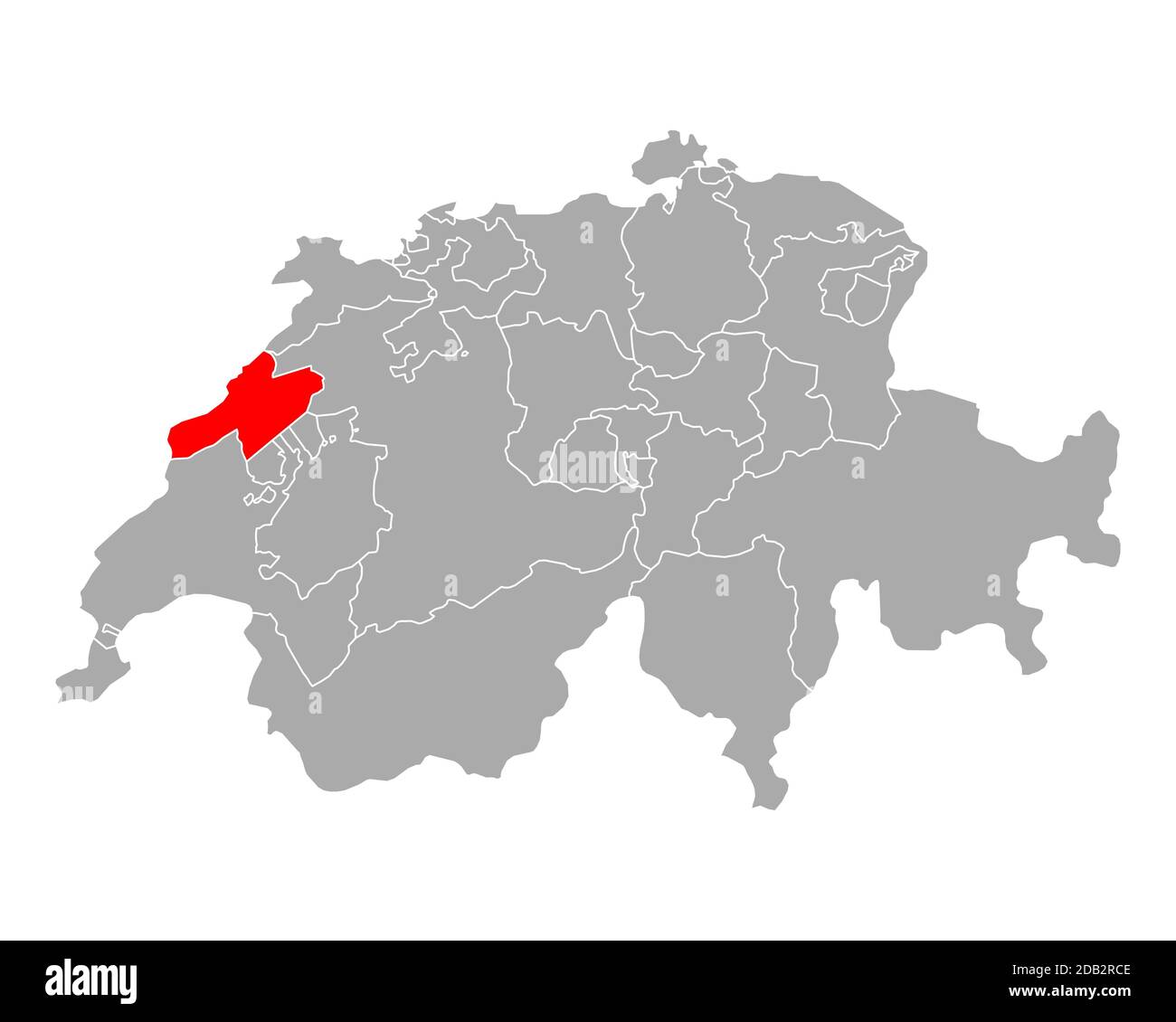 Map of Neuchatel in Switzerland Stock Photo - Alamy