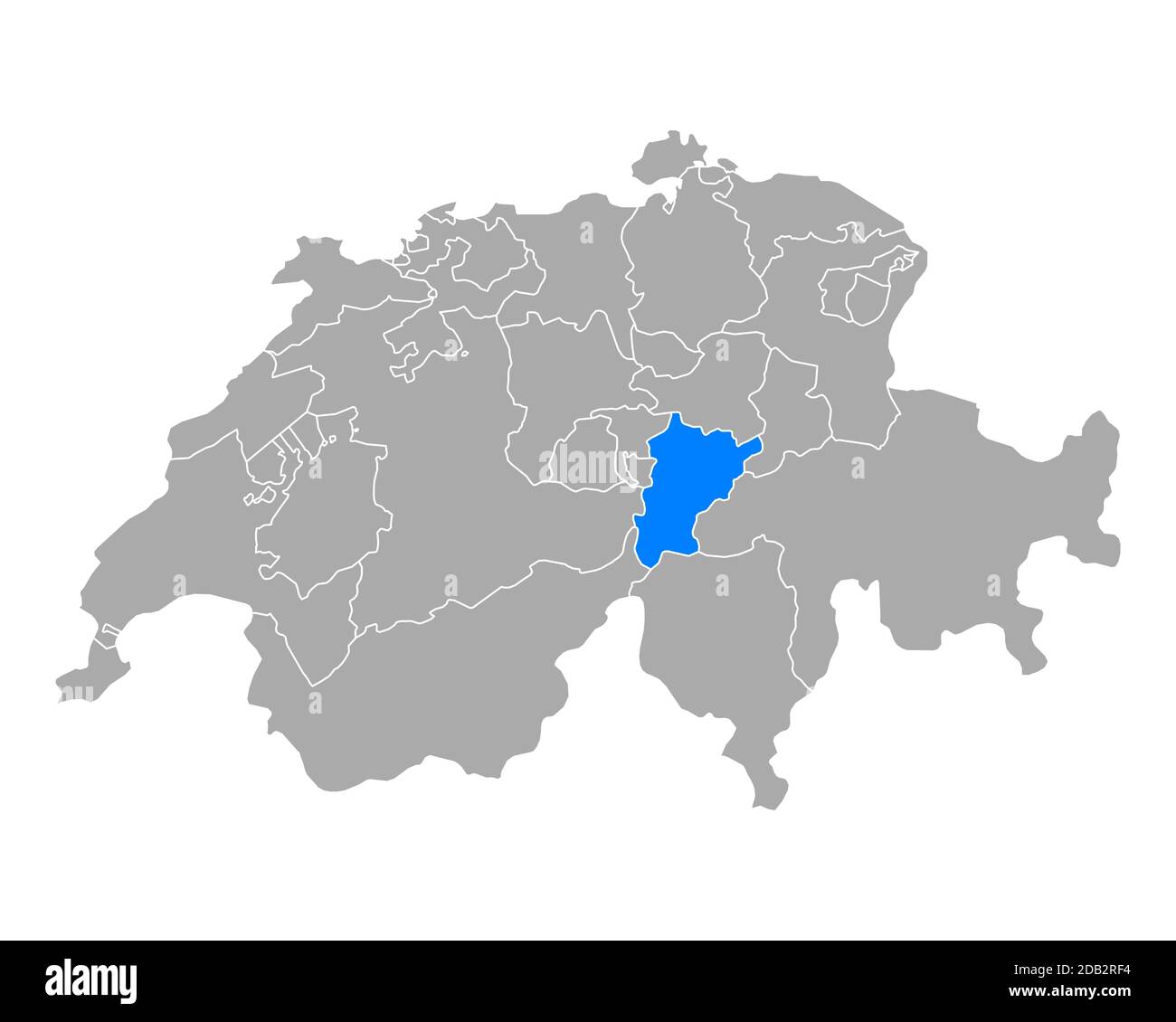 Map of Uri in Switzerland Stock Photo - Alamy