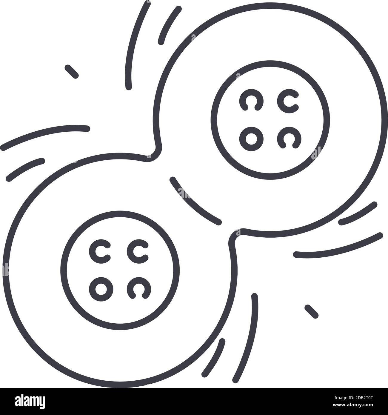 Cell division icon, linear isolated illustration, thin line vector, web ...