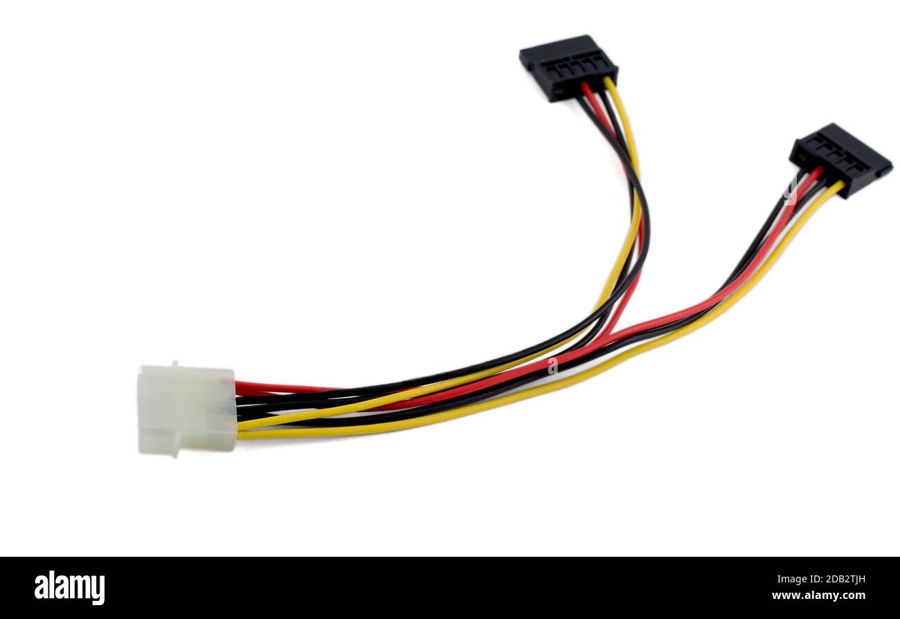 computer cable isolated on white background Stock Photo - Alamy