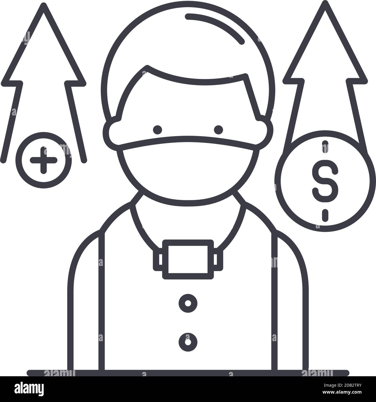 Cheating icon, linear isolated illustration, thin line vector, web ...