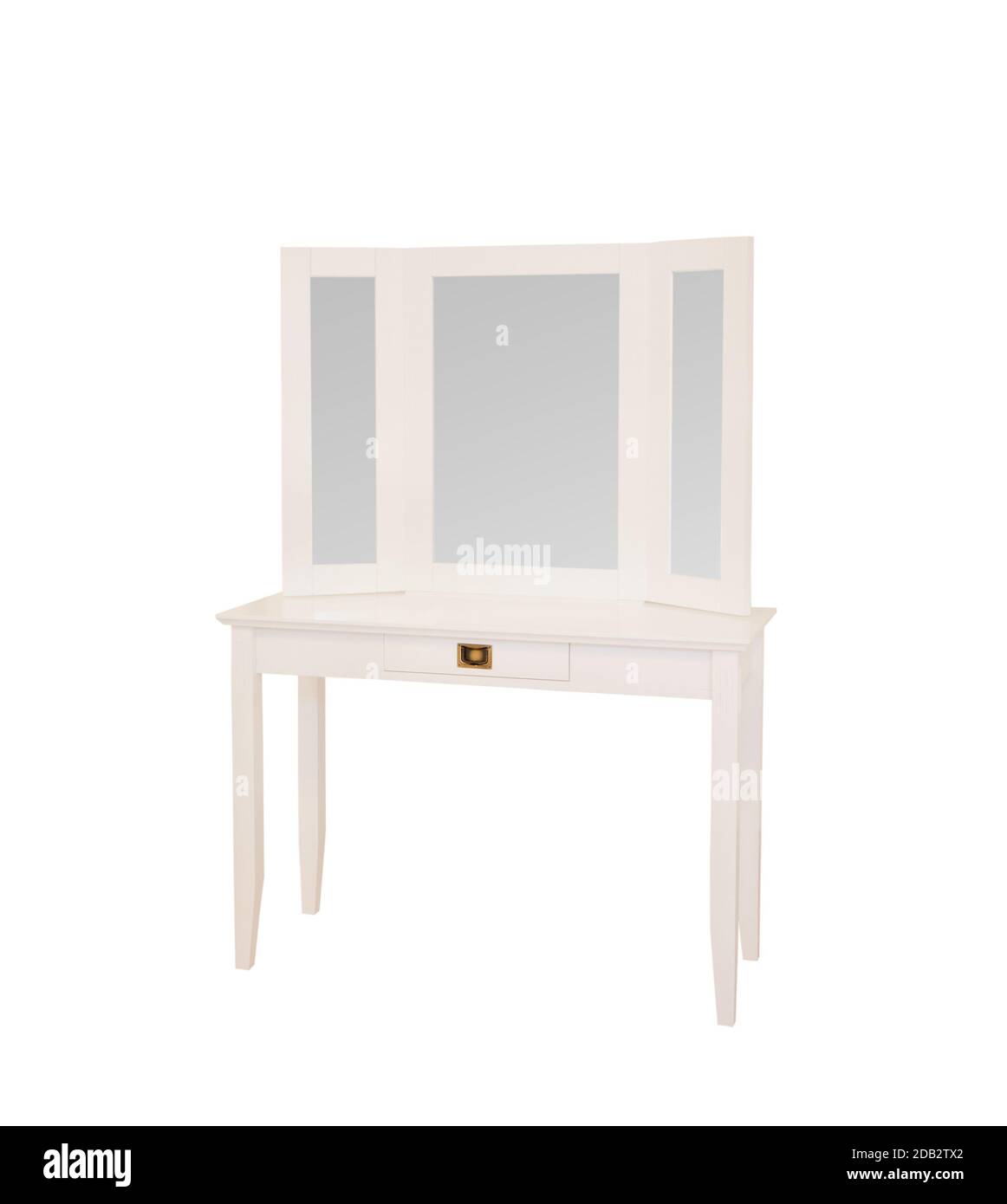 A modern dressing table isolated on a white background Stock Photo - Alamy