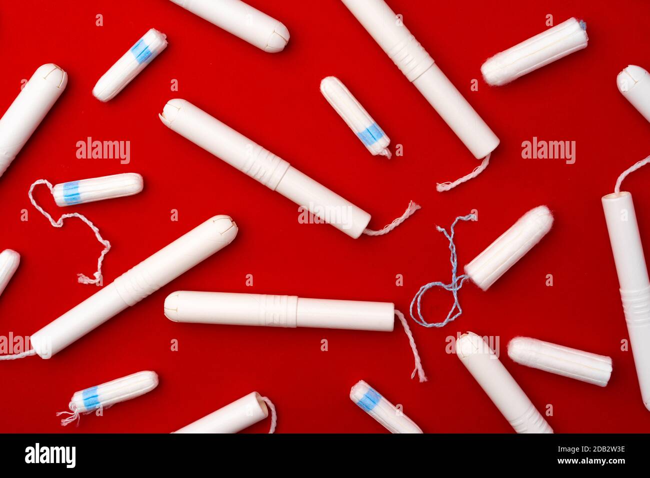 Tampons on red background hi-res stock photography and images - Alamy