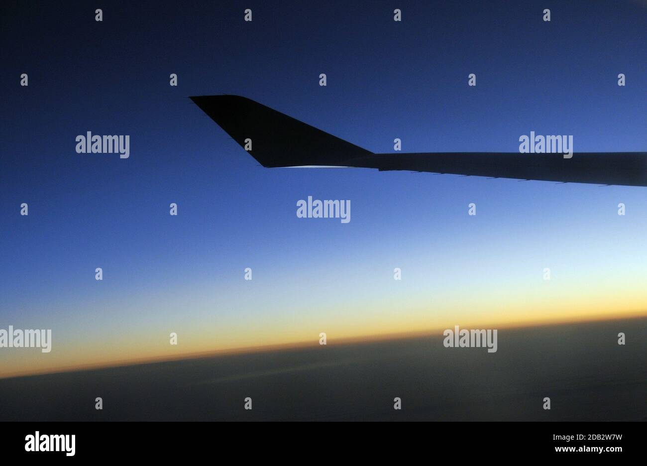 morning sky - view of a airplane Stock Photo - Alamy