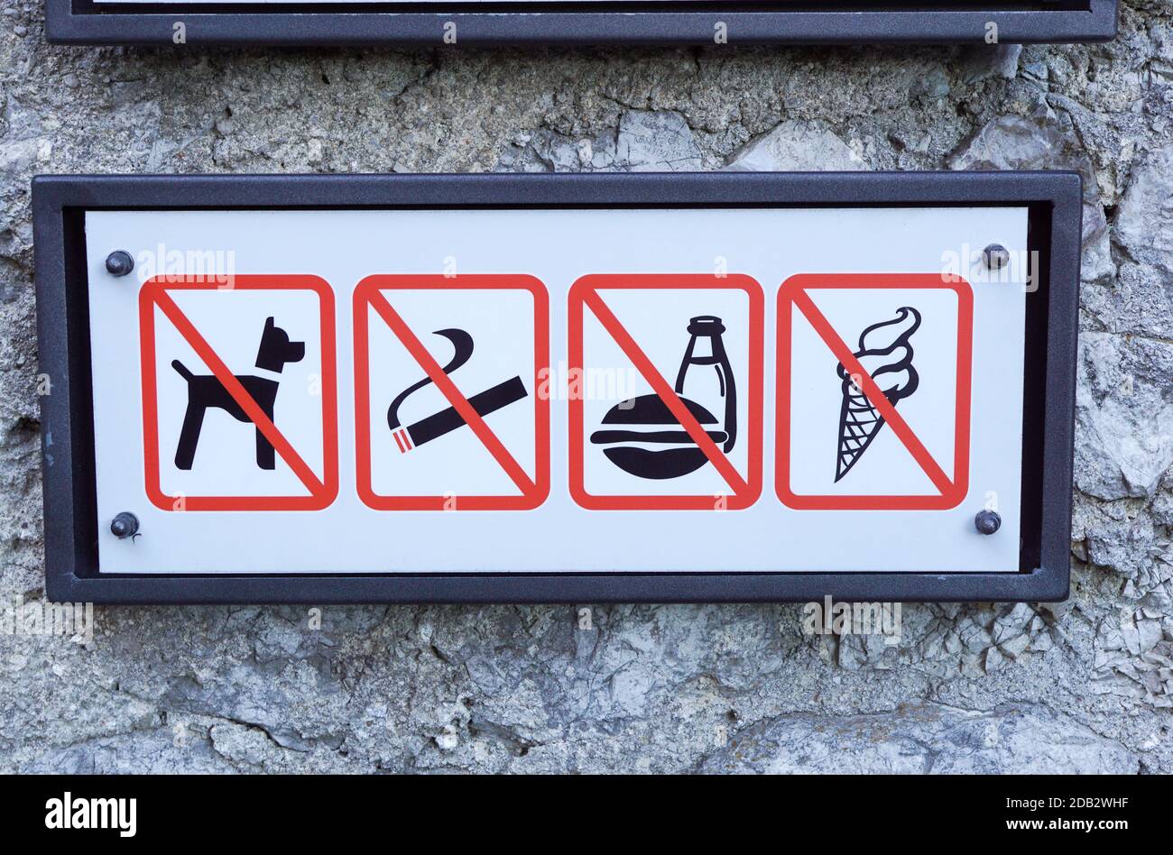 Tourist info signage in international language Stock Photo - Alamy