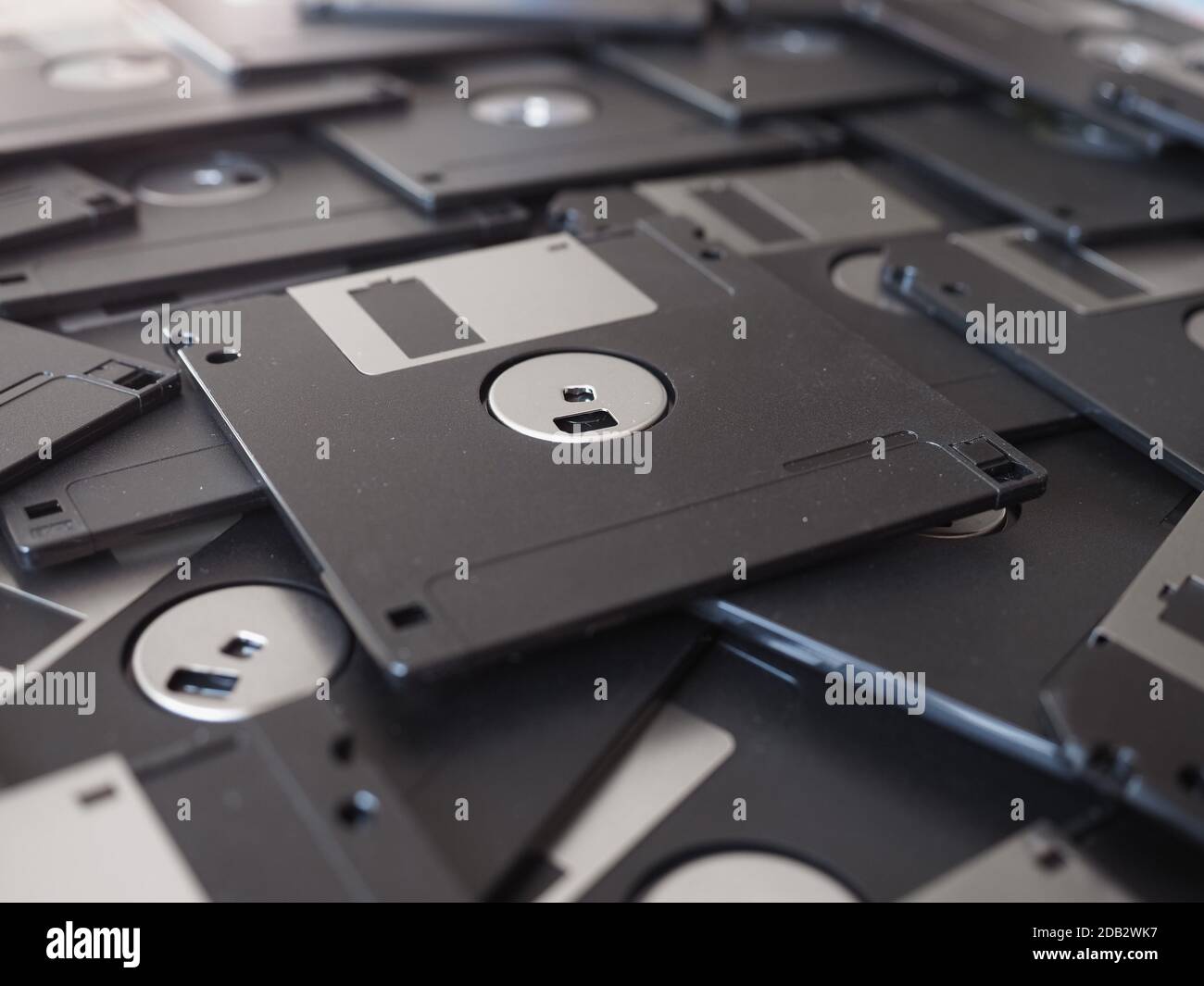 many magnetic diskettes for personal computer data storage Stock Photo ...