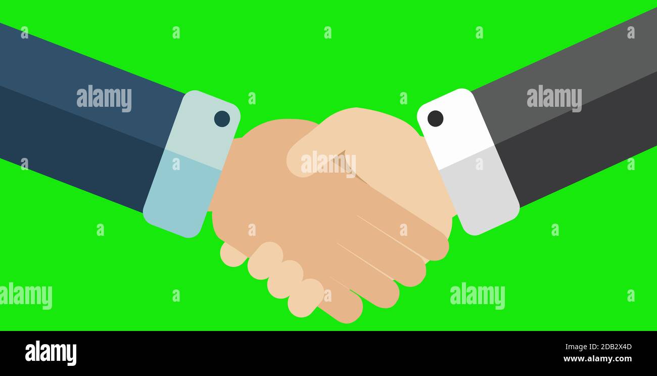 handshake respect partnership business meeting leadership illustration ...