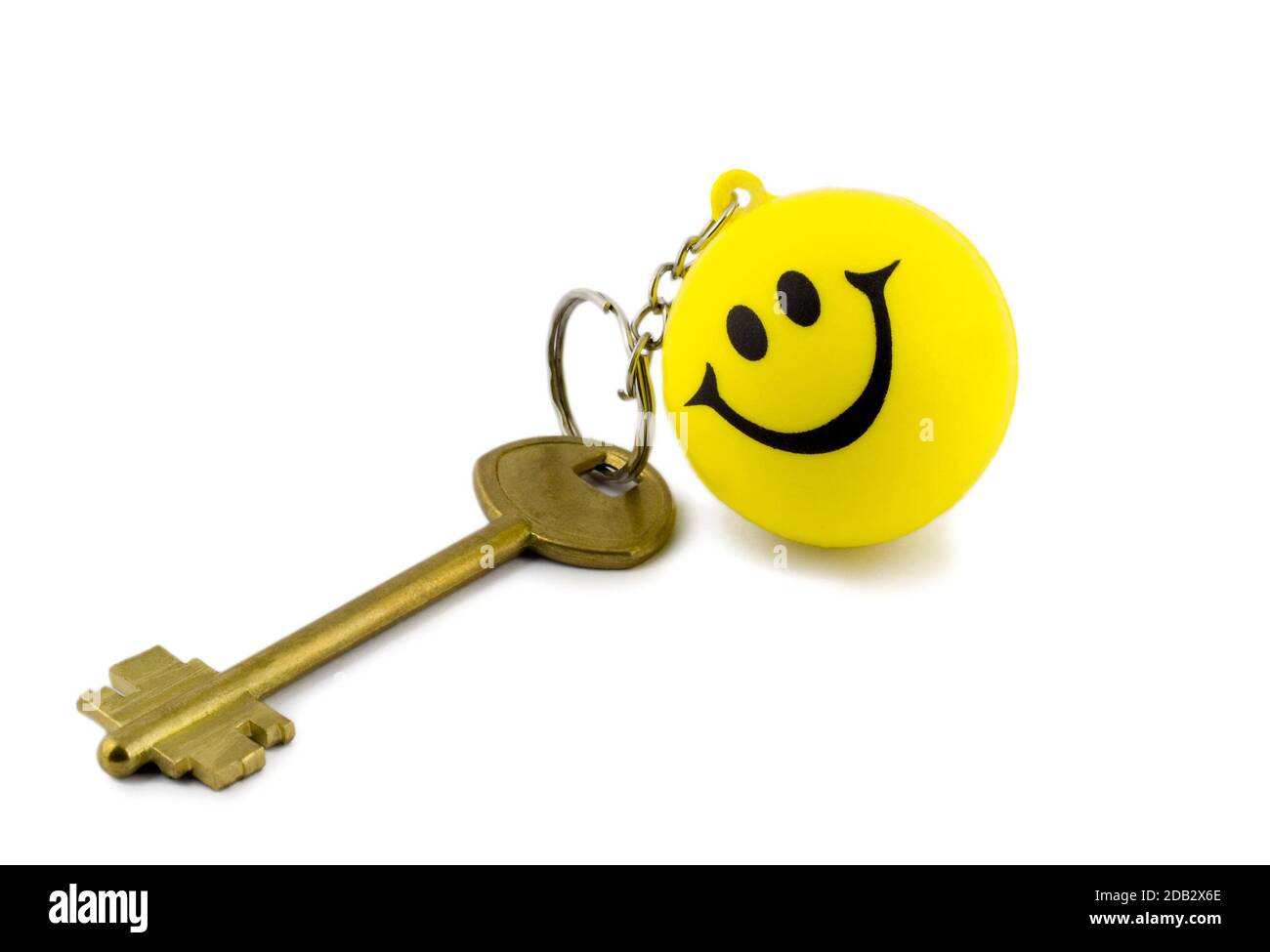 key smile with shadow close-up isolated on white background Stock Photo ...