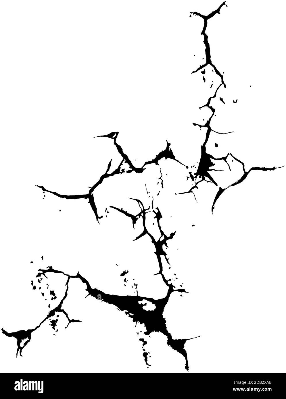 wall cracked risk fracture texture black damage illustration Stock ...